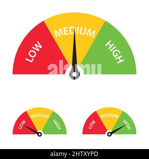 High medium low meter icon vector for graphic design, logo, website ...
