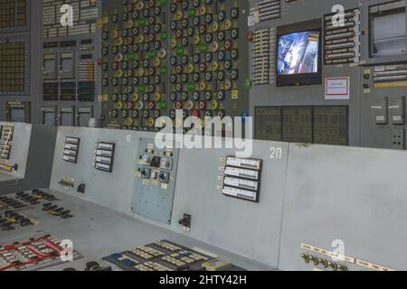 Control room Block III, Chernobyl nuclear power plant, Chernobyl ...