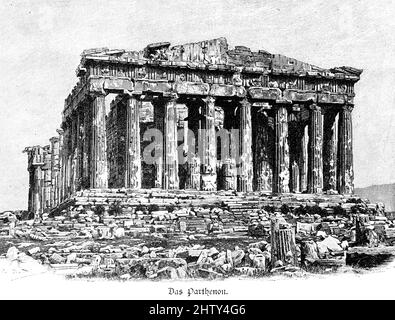 Illustration of The Parthenon Stock Photo - Alamy
