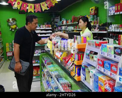 Travelers thai women people select buy bread bun and cake sweet dessert ...