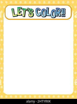 Colour fun border template background illustration Stock Vector Image ...