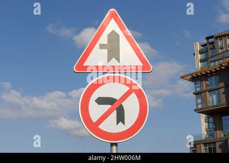 Turkish Speed Limit (30km) sign and dangerous curves to the left sign ...