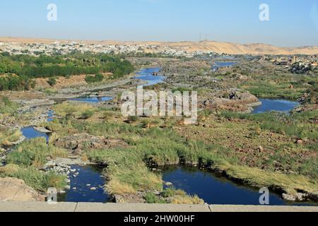 Aswan Dam area, River Nile, Aswan, Egypt Stock Photo - Alamy