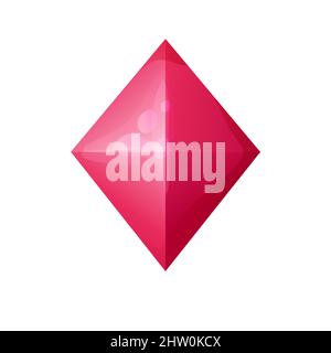 Magic crystal, rhombus gemstone, treasure in cartoon style isolated on ...