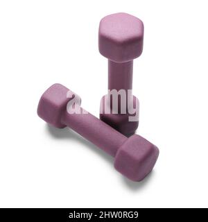Stylish dumbbells on white background Stock Photo - Alamy
