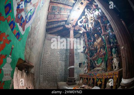 Large standing Buddha in Alchi Monastery or Alchi Gompa at Ladakh ...