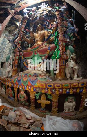 Large standing Buddha in Alchi Monastery or Alchi Gompa at Ladakh ...