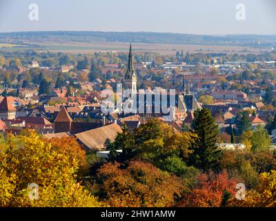 Cityview. The medieval town Koeszeg in Western Transdanubia close to ...
