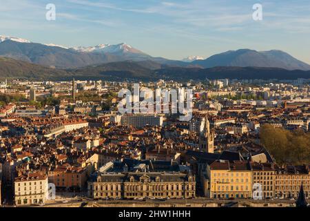 City, Grenoble, capital of the Alps, Isère, Rhône-Alpes, France Stock ...