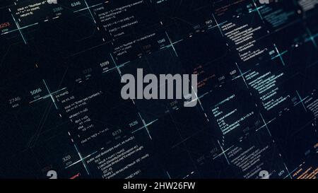 Hacking code animation on lack abstract computer monitor. Cyber crime ...