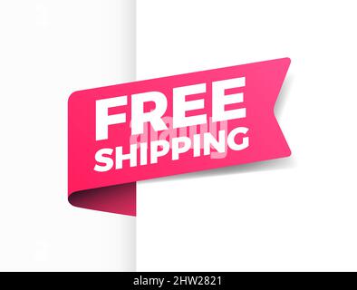 free shipping ribbon. free shipping isolated sign. free shipping banner ...