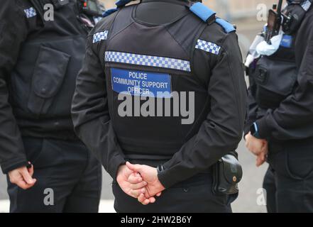 Community support officer on duty Llandudno. North Wales Uk. wearing ...