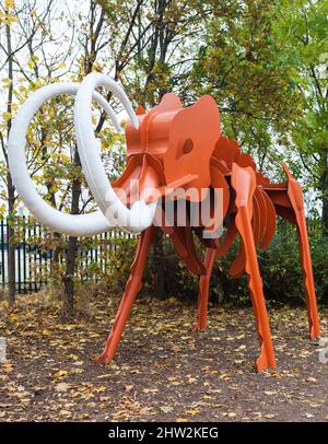 A Mammoth sculpture at Teessaurus Park,Middlesbrough,England,UK Stock ...