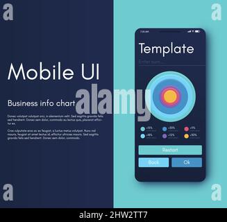 Vector graphics infographics with mobile phone. Template for creating ...
