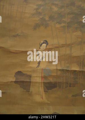 Art inspired by 明 傳仇英 文玉圖 軸, Lady in a Bamboo Grove, Ming dynasty (1368 ...
