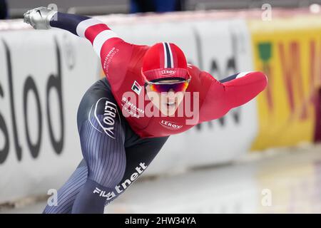 Bjørn Magnussen of Norway competing on the Men's 500m on Day 3 of the ...