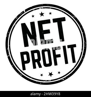 Net profit grunge rubber stamp on white background, vector illustration ...