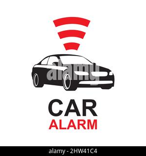 vector logo of the car alarm installation service Stock Vector Image ...