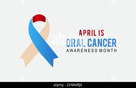 Oral Cancer Awareness Month. Health awareness template for banner, card ...