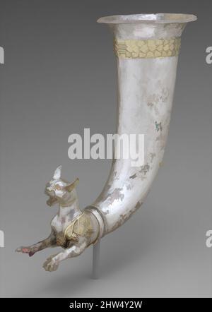 This silver rhyton terminating in the forepart of a stag Hittite Empire ...