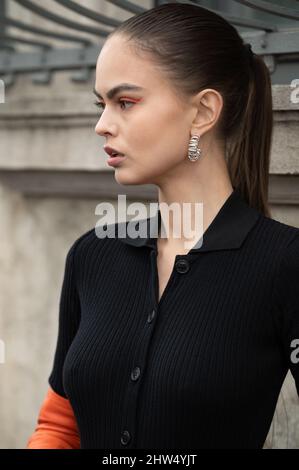 Vladislava Evtushenko Milan Fashion Week - Women S/S 2026 Redemption Presentation Backdrop Milan ...