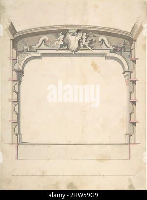 Design for the Proscenium Arch of a Theatre with Two Trumpeting Angels ...