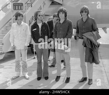 THE DOORS American Rock Group Drummer JOHN DENSMORE, Guitarist ROBBY ...