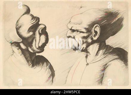 Two Deformed Heads Facing Inwards 2022 by Leonardo da Vinci Stock Photo ...