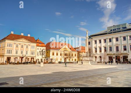 Gyor landmarks, Hungary Stock Photo - Alamy