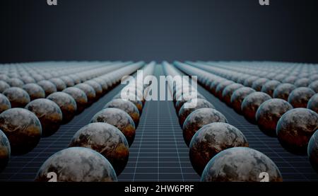 Multiple universes in multiverse. Many parallel universes in many worlds interpretation of ...