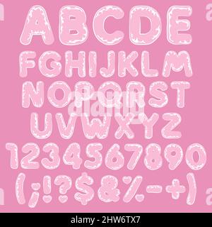 Alphabet, letters, numbers and signs made of plastic, polyethylene ...