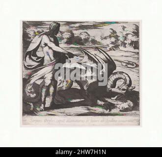 Plate 100: Apollo Killing the Serpent Attacking Opheus's Head (Serpens ...