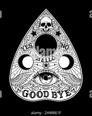 Ouija Planchette Board graphic illustration Stock Vector Image & Art ...