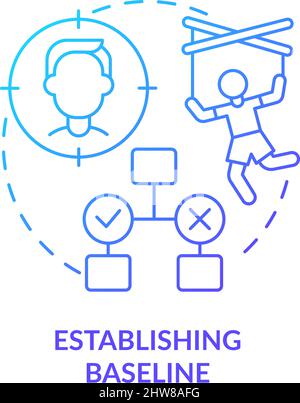 Establishing baseline concept icon Stock Vector Image & Art - Alamy