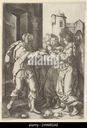 Lot Welcomes the Angels, from The Story of Lot. Artist: Heinrich ...
