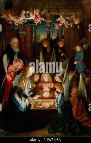 The Adoration of the Christ Child Follower of Jan Joest of Kalkar Stock ...