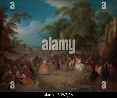 The Fair at Bezons - by Jean-Baptiste Joseph Pater, 1733 Stock Photo ...