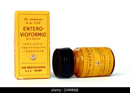 Vintage 1950s ENTERO-VIOFORMIO CIBA, medicine with Vioform and Sapamine ...