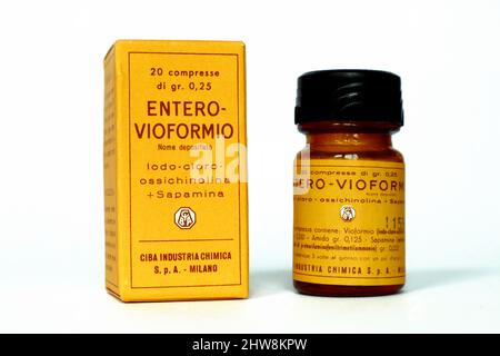 Vintage 1950s ENTERO-VIOFORMIO CIBA, medicine with Vioform and Sapamine ...