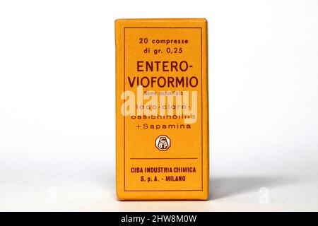 Vintage 1950s ENTERO-VIOFORMIO CIBA, medicine with Vioform and Sapamine ...