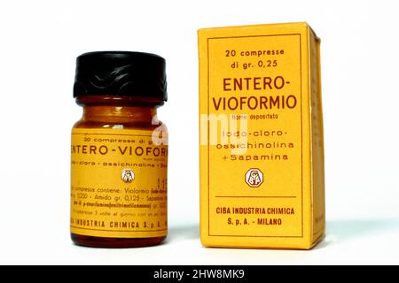 Vintage 1950s ENTERO-VIOFORMIO CIBA, medicine with Vioform and Sapamine ...