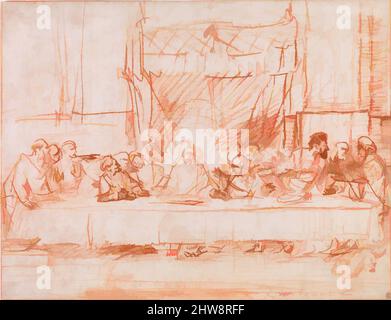 The Last Supper, after Leonardo da Vinci. Artist: Rembrandt (Rembrandt ...