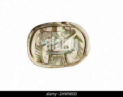 Scarab Inscribed with the Sobek Crocodile and a Fish ca. 1390–1353 B.C ...