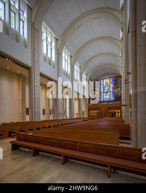 Interior of the historic Co-Cathedral of the Sacred Heart at 1111 St ...