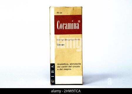 Vintage 1950s CORAMINA CIBA, Analeptic medicine with ...