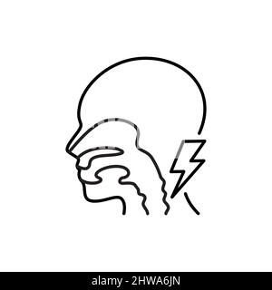 Dysphagia color line icon. Human diseases. Pictogram for web page ...