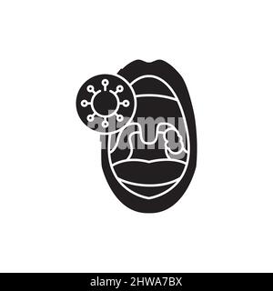Tonsils Adenoid Problems color line icon. Human diseases. Pictogram for ...