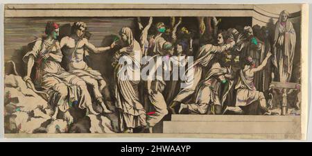 Statue of Niobe and her Worshippers, with Apollo and Diana and other ...