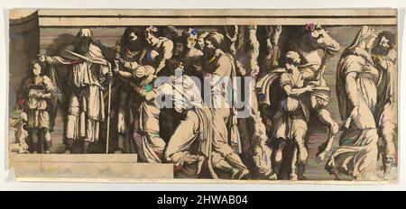 Statue of Niobe and her Worshippers, with Apollo and Diana and other ...