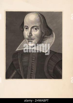 William Shakespeare. Print of Droeshout on the title page of the first ...
